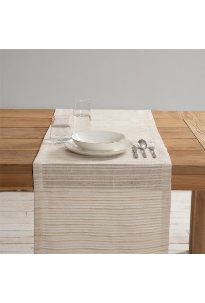 Chakra Arvore Runner 50 x 180 cm. Ekru-Altın Chakra Arvore Runner 50 x 180 cm. Ekru-Altın