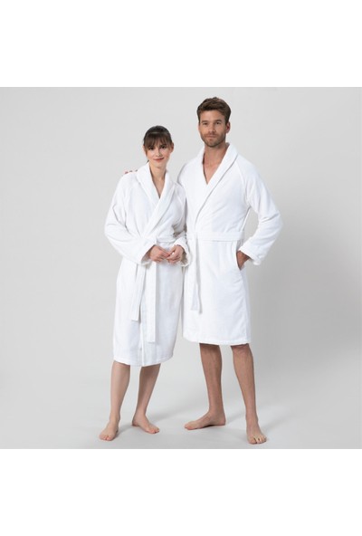 Chakra Solid Unisex Bornoz Beyaz Chakra Solid Unisex Bornoz Beyaz