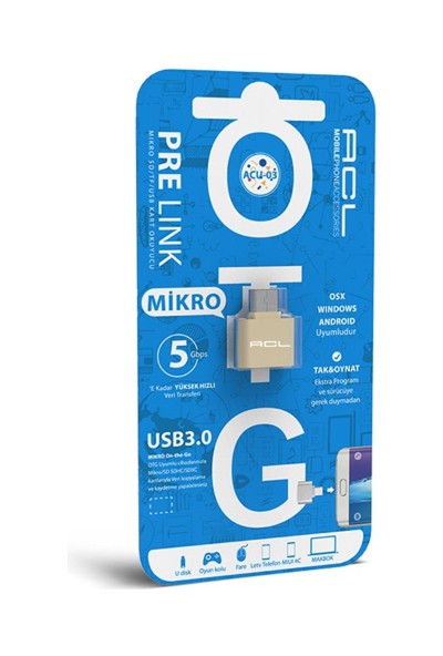Linkage Mikro USB 3.0 Dönüştürücü Süper Uyumlu Lko-1 Linkage Mikro USB 3.0 Dönüştürücü Süper Uyumlu Lko-1