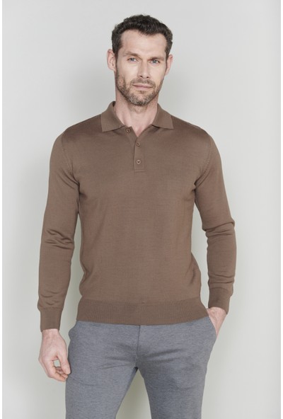 Bisse Trsl 21203 Silver Polo Yaka Düğmeli Triko Bisse Trsl 21203 Silver Polo Yaka Düğmeli Triko