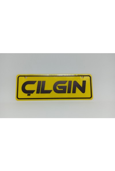 Otocraft Çılgın Sarı Dekor Plaka