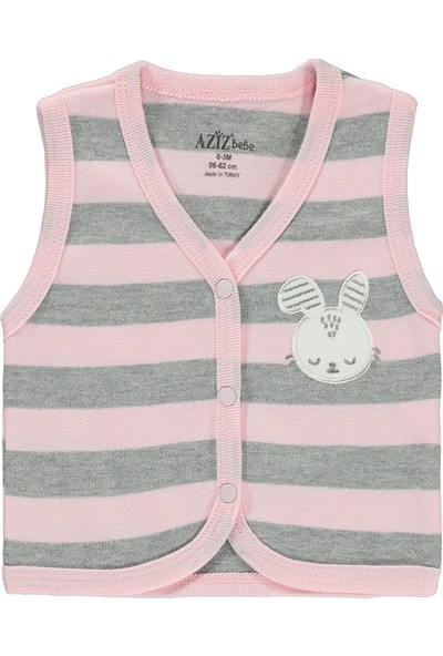 Aziz Bebe Kız Bebek Yelek 0-18 Ay Pembe Aziz Bebe Kız Bebek Yelek 0-18 Ay Pembe