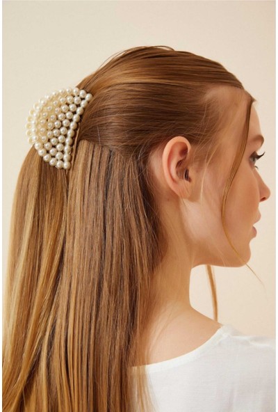 H&E Design Kadın Incili Mandal Toka