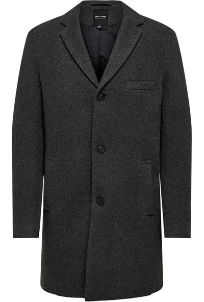 Only & Sons Jaylon Erkek Gri Kaban (22021304-DGM)