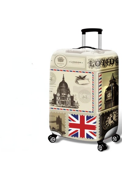 Serendipity Desenli Elastik Bavul Koruyucu Kapak (Yurt Dışından)