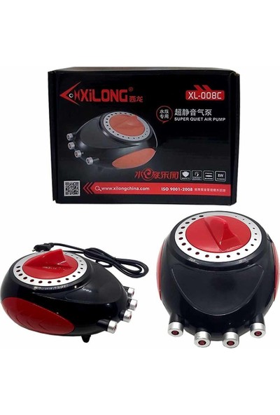 Xilong XL-008C 4 Çıkışlı Hava Motoru 8W 4x3.5 L/h