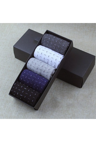 Bgk 5'li Kutulu Desenli Erkek Çorap Pamuklu