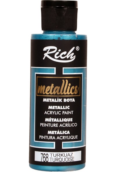 Rich Metalik Akrilik Boya 120 ml Turkuaz Rich Metalik Akrilik Boya 120 ml Turkuaz