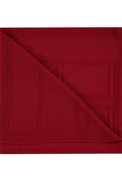 Misket Bebek Triko Tek Kat Battaniye 95X100 Kırmızı