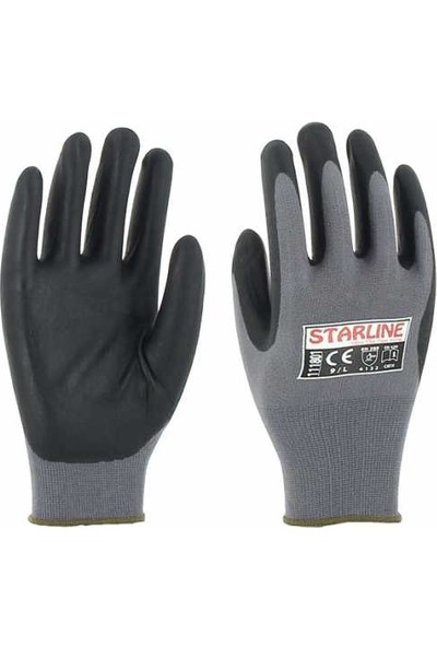 Starlıne E-111801 Köpük Nitril Montaj Eldiveni L/9