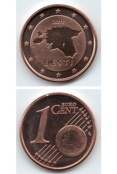 Benim Koleksiyonum Estonya, 1 Euro Cent 2011, Çil Eski Madeni Para Benim Koleksiyonum Estonya, 1 Euro Cent 2011, Çil Eski Madeni Para