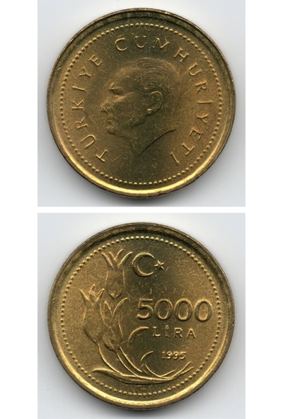 Benim Koleksiyonum 5.000 Lira (1995) Çil Eski Madeni Para