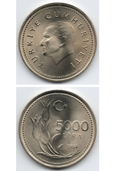 Benim Koleksiyonum 5.000 Lira (1994) Çil Eski Madeni Para