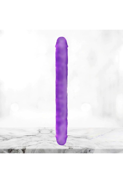 Drlove Çift Taraflı Mor Elastik Büyük Boy Dildo Drlove Çift Taraflı Mor Elastik Büyük Boy Dildo