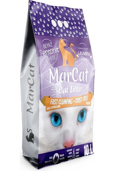 Marcat Lavanta Kokulu Ince Kedi Kumu Paket 10 lt Marcat Lavanta Kokulu Ince Kedi Kumu Paket 10 lt