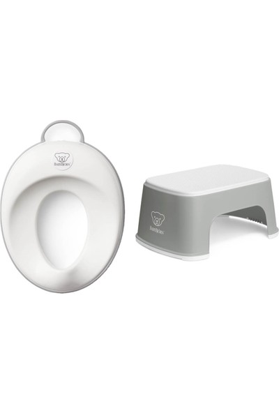 Babybjörn Klozet Adaptörü & Safe Step Banyo Basamağı / Grey White Babybjörn Klozet Adaptörü & Safe Step Banyo Basamağı / Grey White