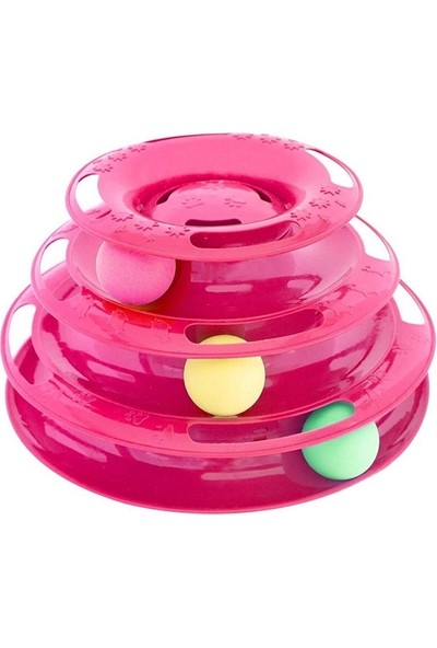 Miapet Tower Of Tracks Toplu Yuvarlak Kedi Oyuncağı 24 x 13 cm - Fuşya Miapet Tower Of Tracks Toplu Yuvarlak Kedi Oyuncağı 24 x 13 cm - Fuşya