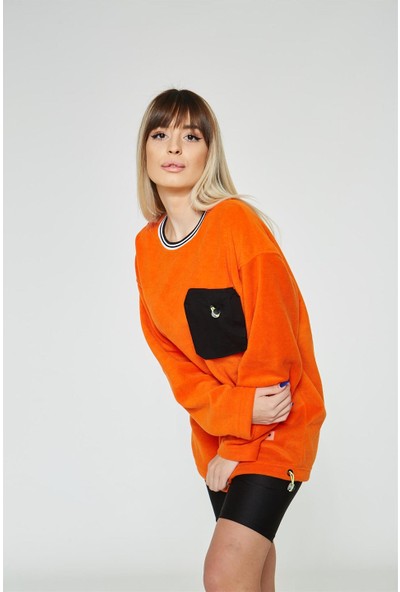 The Champ Unisex Turuncu Oversize Polar Sweatshirt The Champ Unisex Turuncu Oversize Polar Sweatshirt