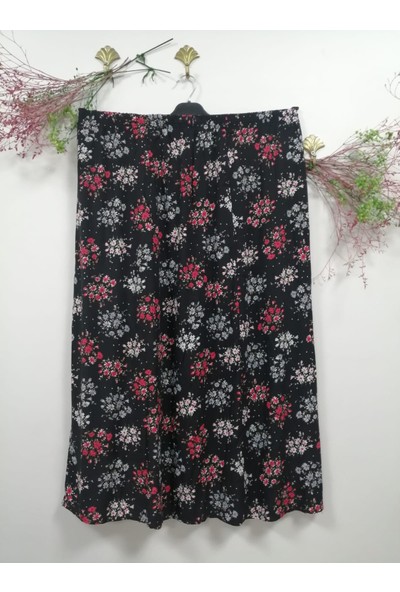 Julyanbutik Büyük Beden Anne Desenli Viskon Etek Julyanbutik Büyük Beden Anne Desenli Viskon Etek