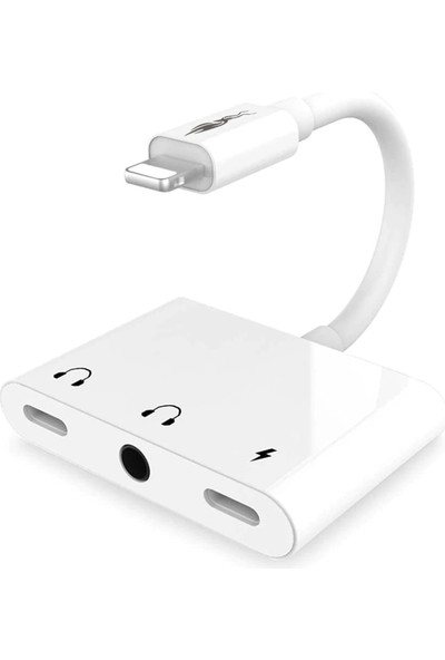 Shaza 3in1 Apple iPhone Lightning 3.5mm Jack Kulaklık Şarj Çevirici Dönüştürücü Çoklayıcı Shaza 3in1 Apple iPhone Lightning 3.5mm Jack Kulaklık Şarj Çevirici Dönüştürücü Çoklayıcı