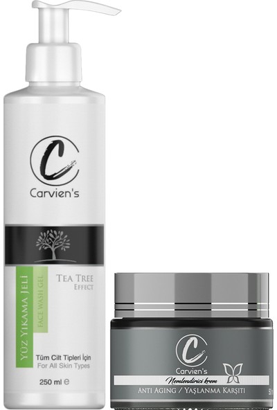 Carvien’s 2'li Set Yüz Yıkama Jeli & Anti Aging Krem