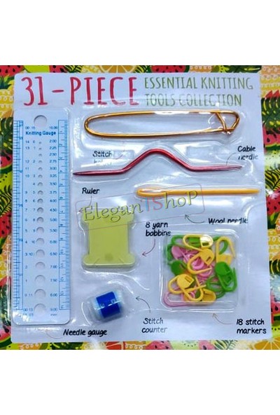 Elegantshop Örgü Seti - 31 Parça