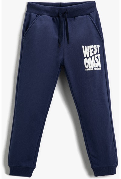 Koton Baskılı Jogger Eşofman Altı Beli Bağcıklı Cepli