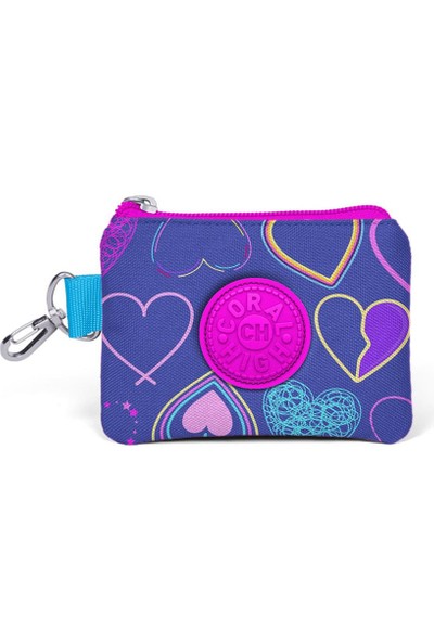 Coral High Kids Açık Pembe Lavanta Kalp Desenli Bozuk Para Çantası 21747 Coral High Kids Açık Pembe Lavanta Kalp Desenli Bozuk Para Çantası 21747