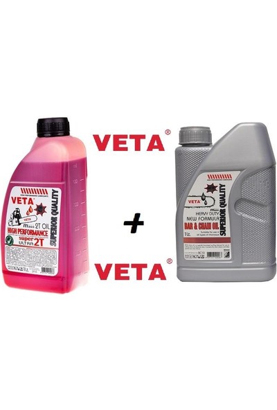 Veta 2 Zamanlı Motor Yağı 1 Lt ve Kılavuz Zincir Yağı 1lt Veta 2 Zamanlı Motor Yağı 1 Lt ve Kılavuz Zincir Yağı 1lt