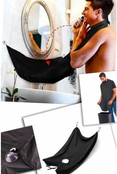 Arsimo Ars-Tıras-Syh Vantuzlu Sakal Kesme Tıraş Önlüğü Örtüsü