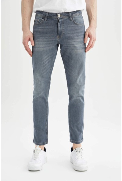 DeFacto Pedro Slim Fit Normal Bel Dar Paça Jean PANTOLON. V8635AZ21AU DeFacto Pedro Slim Fit Normal Bel Dar Paça Jean PANTOLON. V8635AZ21AU