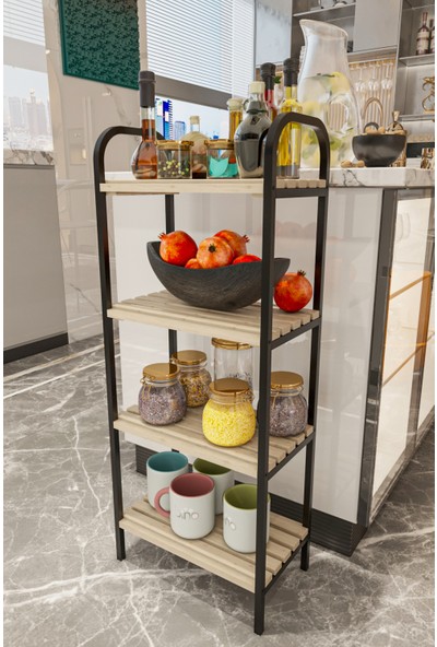 Bino Mutfak Banyo Dolabı Rafı Çok Amaçlı Organizer Raflar Ahşap Raflı Metal Ayakkabılık 4 Katlı Bino Mutfak Banyo Dolabı Rafı Çok Amaçlı Organizer Raflar Ahşap Raflı Metal Ayakkabılık 4 Katlı