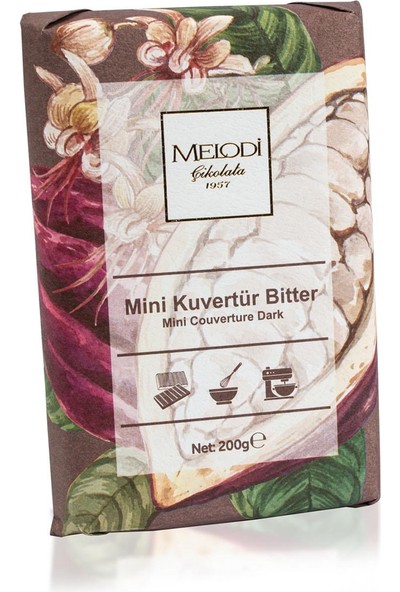 Melodi Mini Kuvertür Bitter 200 gr