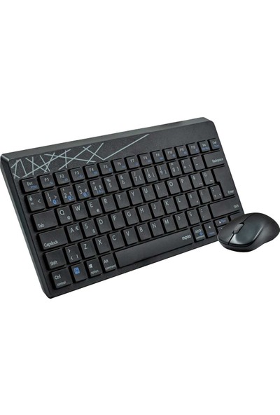 Rapoo 8000M Model Çok Modlu Türkçe Klavye ile Optik Mouse Set Siyah Rapoo 8000M Model Çok Modlu Türkçe Klavye ile Optik Mouse Set Siyah