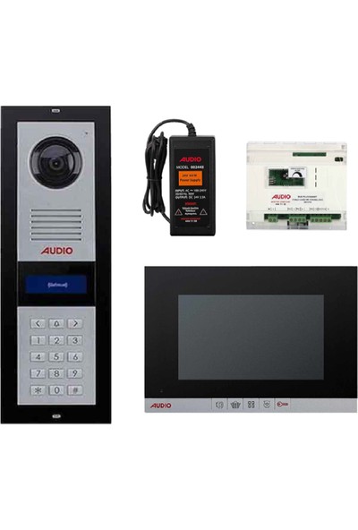 Audio 26 Daire 7'' Görüntülü Diafon (Kart Okuyuculu) Siyah (001189/003003)