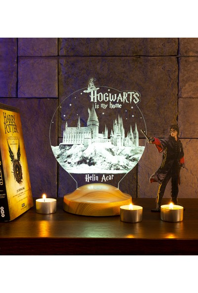 Sevgi Lambası Kişiye Özel Harry Potter Hediyesi Hogwarts, Hogwarts Hediyesi 3D LED Lamba