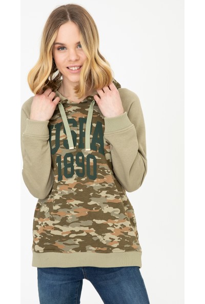 U.S. Polo Assn. Bayan Haki Sweat Shirt