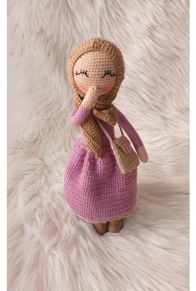 Toys City Neşeli Tesettürlü Kız Organik Örgü Oyuncak