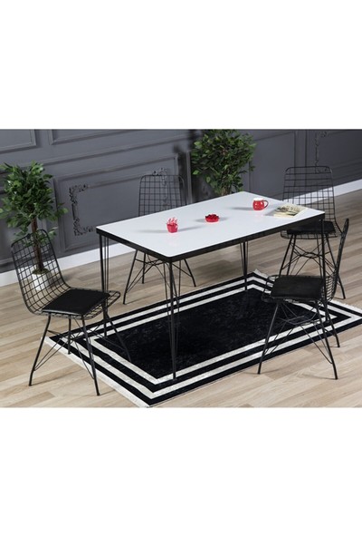 Trendy Assel Rose 4 Kişilik 80 x 120 cm Yemek Masası Takımı Mutfak Masası Takımı Trendy Assel Rose 4 Kişilik 80 x 120 cm Yemek Masası Takımı Mutfak Masası Takımı