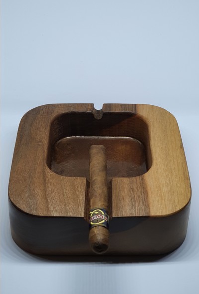 Mesa Ahşap Ceviz El Imalatı Çift Oluklu Puro Küllük Mesa Ahşap Ceviz El Imalatı Çift Oluklu Puro Küllük