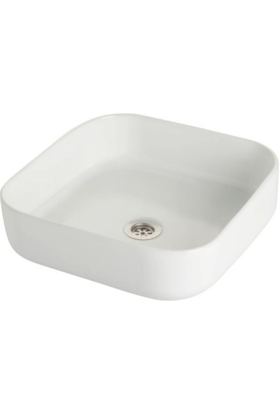 Güral Vit Kare Mobilya Üstü Lavabo (Batarya Deliksiz) 42X42 cm Güral Vit Kare Mobilya Üstü Lavabo (Batarya Deliksiz) 42X42 cm