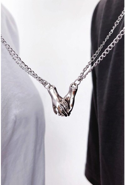 Bi'She Butik Sevgili El Ele Mıknatıslı Kolye Bi'She Butik Sevgili El Ele Mıknatıslı Kolye