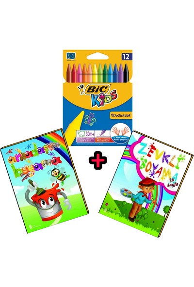 MUM BOYA (ELLERİ KİRLETMEYEN-SİLİNEBİLEN )+RENGARENK BOYAMA KİTAPLARI