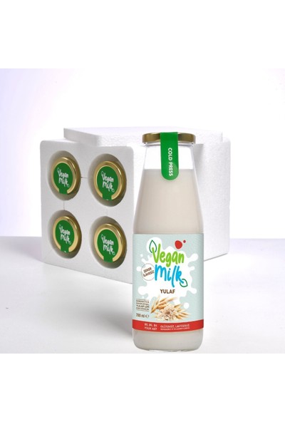 Veganmilk Yulaf Sütü Şekersiz Glütensiz 700 ml 4lü