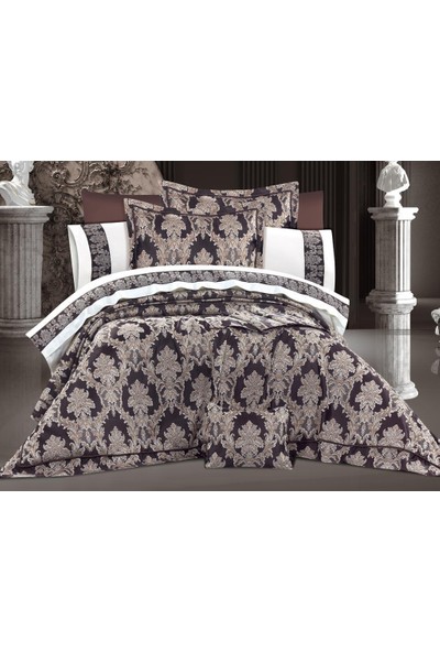 Çeyiz Diyarı Hürrem 11 Parça Elyaf Dolgulu Lüks Çeyiz Seti Kahverengi