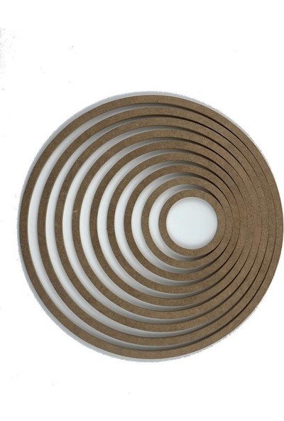 İdeacorp Makrome Düş Kapanı Halkası Ham Mdf 9 Adet