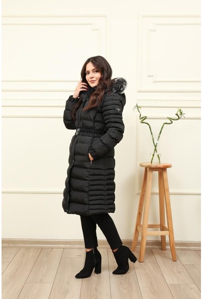 KMK Kombin Middle Kapişonu Kürklü Içi Astarlı Trend Mont&kaban 2255