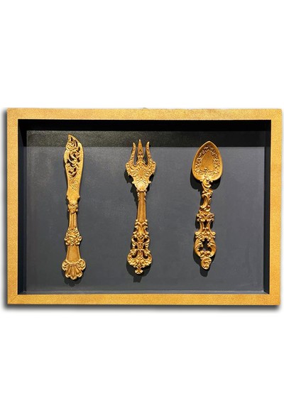 Dedo Dekoratif Obje Çatal Bıçak Kaşık Duvar Panosu