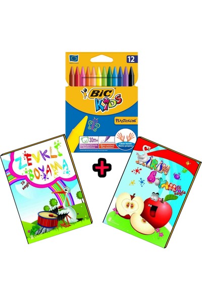 MUM BOYA (ELLERİ KİRLETMEYEN-SİLİNEBİLEN )+RENGARENK BOYAMA KİTAPLARI