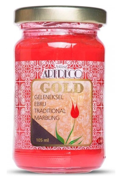 Artdeco Gold : Geleneksel Ebru Boyası : 105 ml : Kırmızı 335 S.3